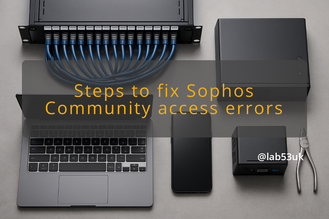 Steps to fix Sophos Community access errors | Lab53